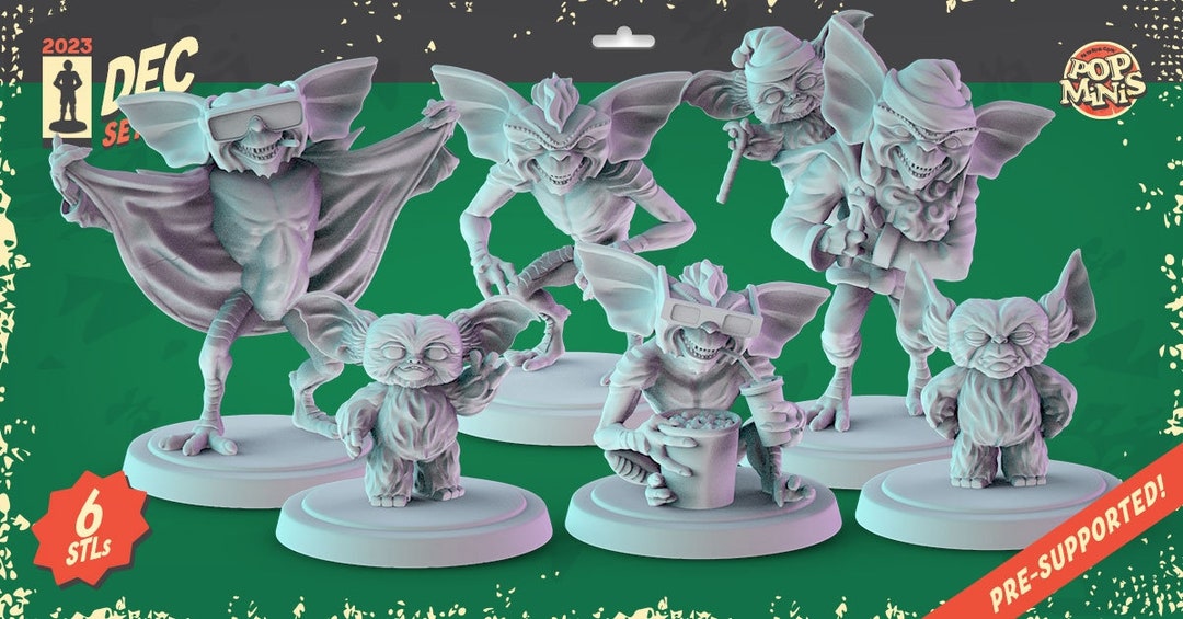 Gremlins 36mm Minis Tabletop Gaming, Dnd Gizmo Mogwai - Etsy