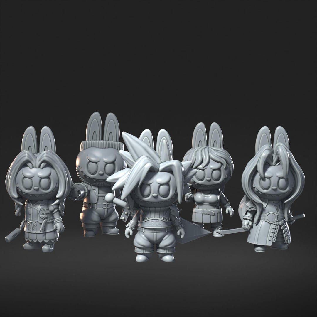 Labubu FFVII 3D Print Miniatures: Gaming, Dnd RPG Figures - Etsy