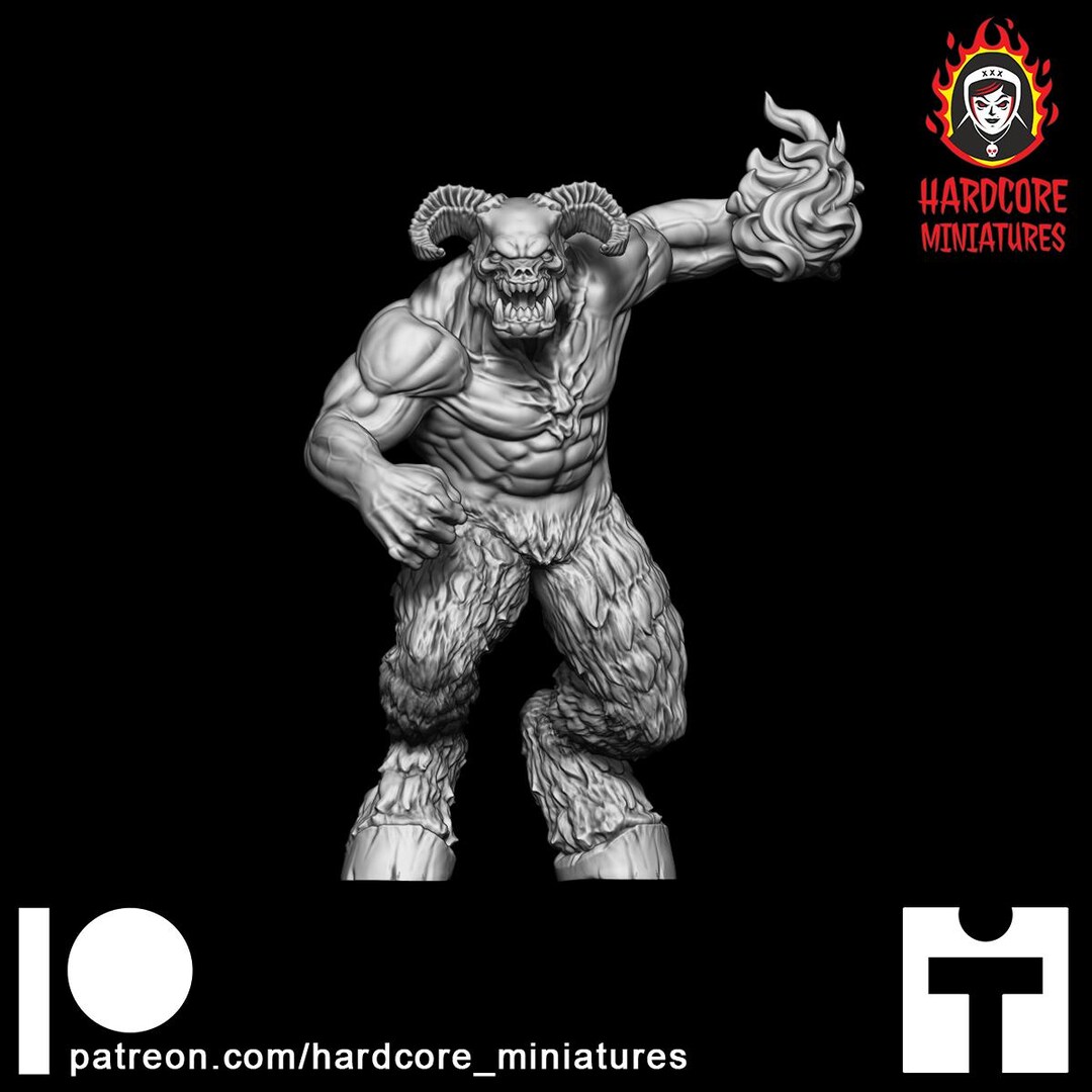 Doom Throwing Hell Lord 32mm Dnd Miniature Doom Video Game Dark Lord - Etsy