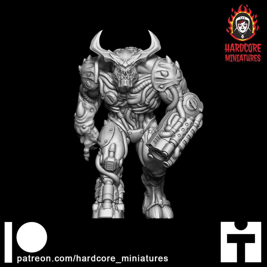 Doom Cyberdemon 2 32mm Dnd Miniature Doom Video Game Cyber Demon - Etsy