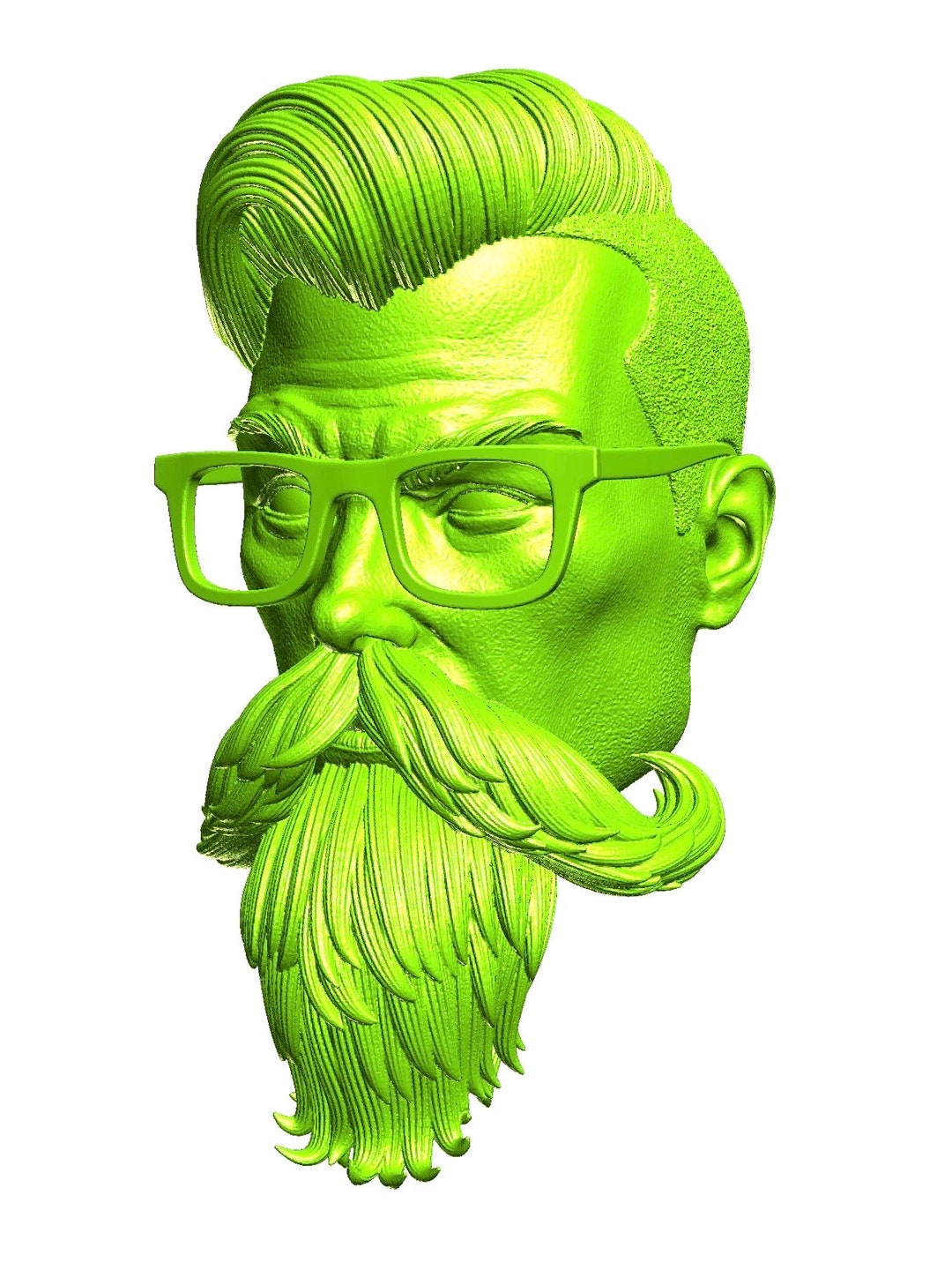 Hipster Barber Troop Builder Head Custom Head Sculpt 1/12 Classified ...