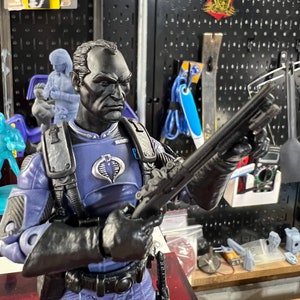 GI Joe Troop Builder Head Custom Head Sculpt 1/12 Classified, Black ...