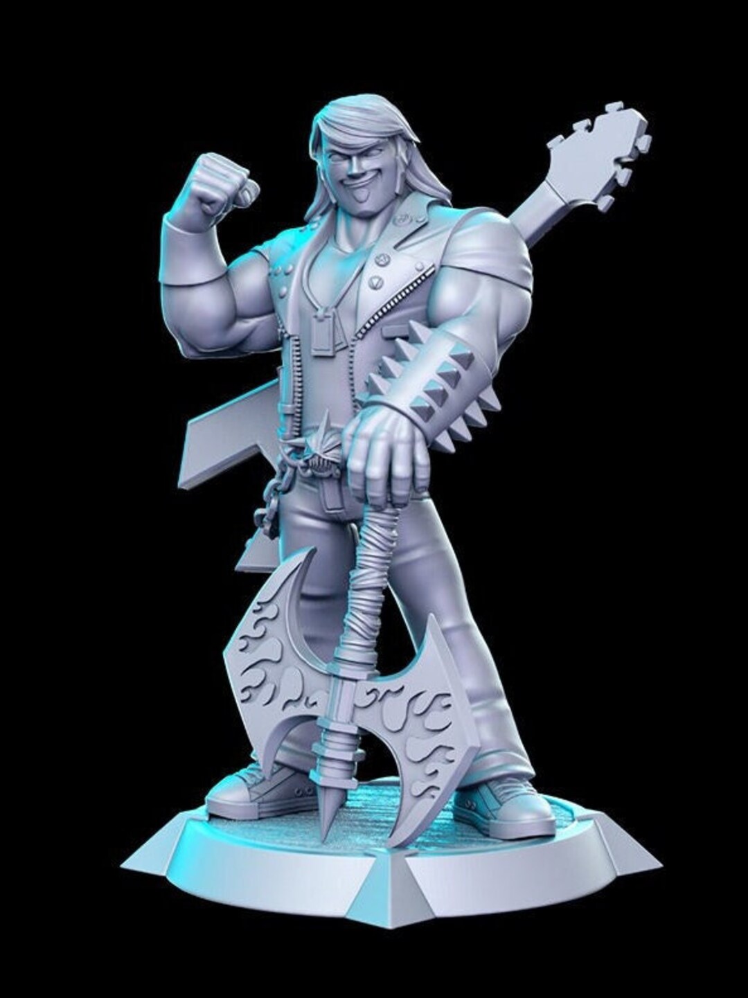 Eddie Rigs | Brutal Legend| Jack Black - 40mm Miniature | Dnd Mini ...