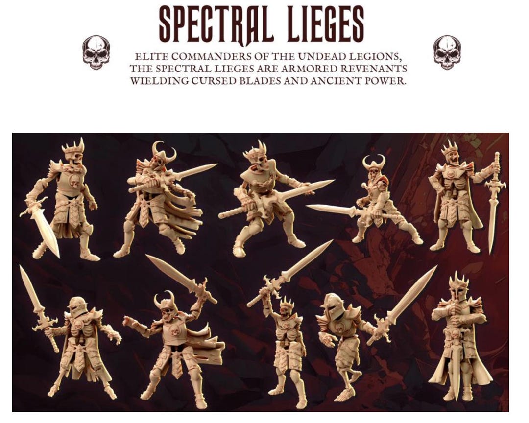 Skeleton Commanders Legion of Bones : 32mm Table Top Mini Army Builder ...