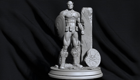 Captain America Classic Edition 3D Print STL | Etsy
