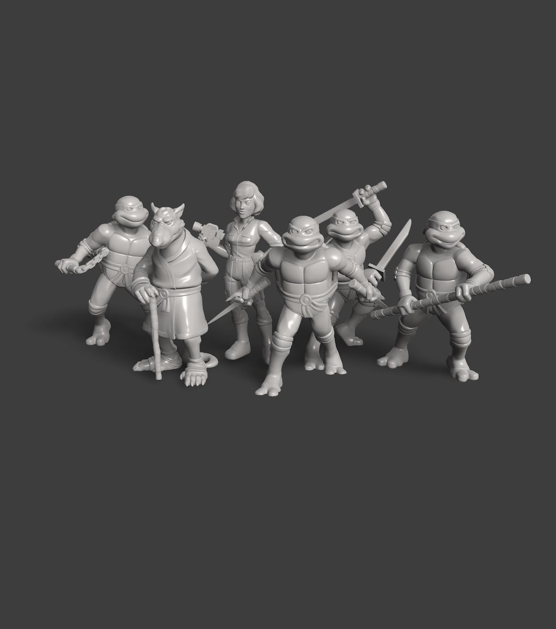 Teenage Mutant Ninja Turtles TMNT Miniatures - Complete Set 36mm ...