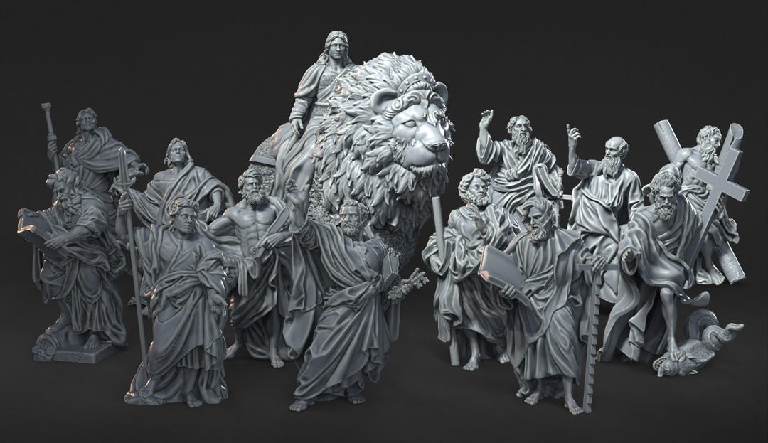 Jesus Christ and His 12 Apostles Dnd Miniature, Tabletop RPG Dnd Mini ...