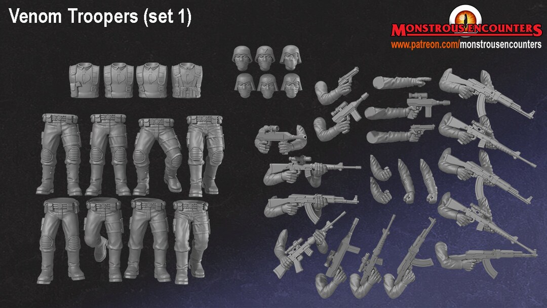 Cobra Troopers 28mm Army Builder Set 1 3d Printed Minis GI Joe Tabletop ...