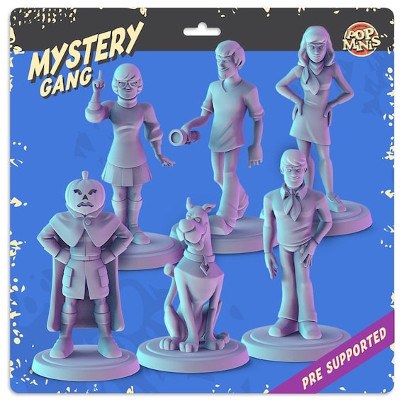 Scooby Doo Cartoon Miniatures Complete Set 6 X 32mm - Etsy