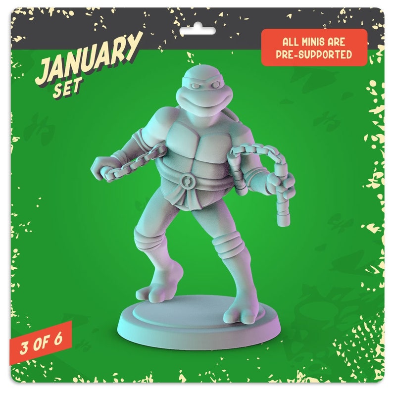 Teenage Mutant Ninja Turtles TMNT Miniatures Complete Set - Etsy