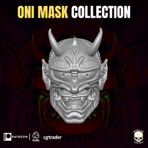 Oni Mask Ninja Head GI Joe Classified 1/12 Scale Head Unpainted 1:12 ...