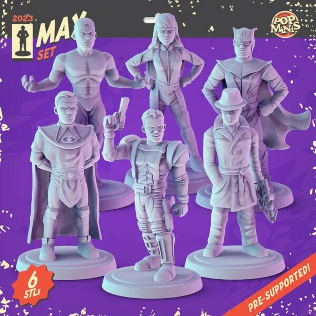 Watchmen 32mm Table Top Mini's Dr. Manhattan, the Comedian, Rorschach ...