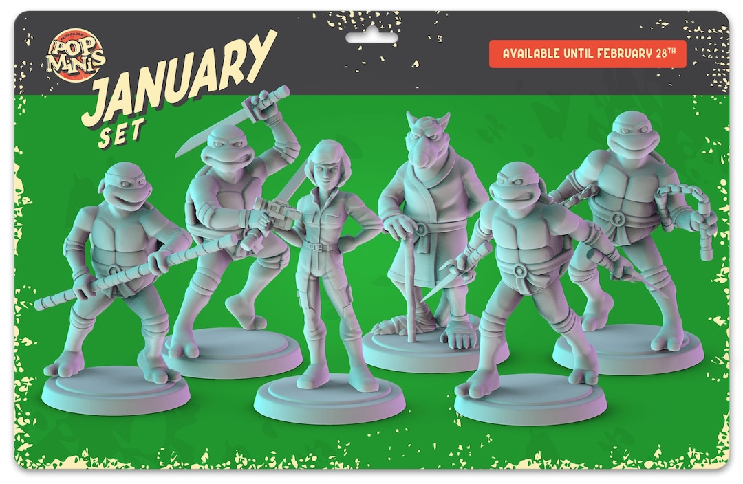 Teenage Mutant Ninja Turtles TMNT Miniatures Complete Set 34mm Dioramas ...