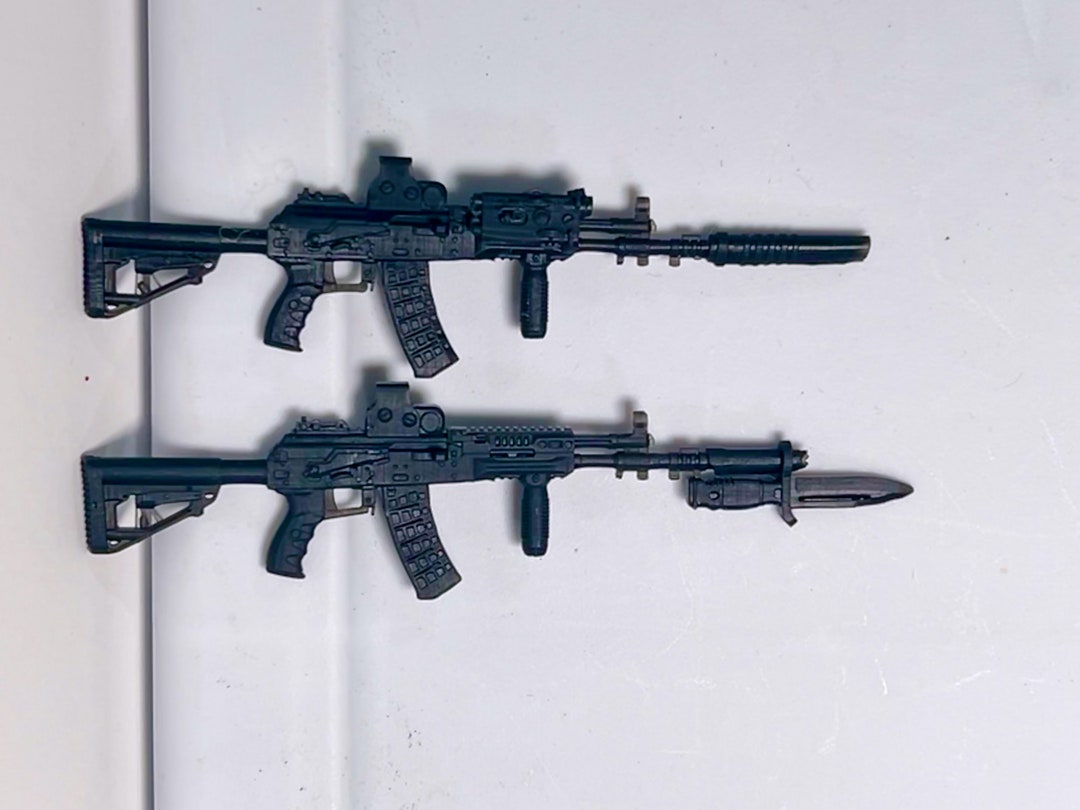 3d Printed AK-12 Set Eotech Bayonet 1:12 6" GI Joe Classified/marvel ...