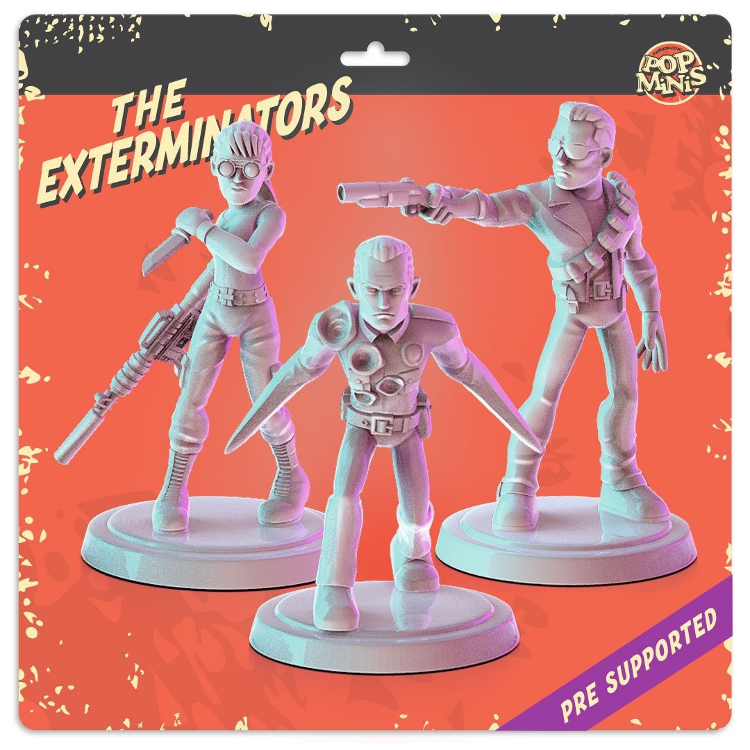 Terminator 2 3d Printed Minis Popmini 36mm Tabletop DND Gaming - Etsy