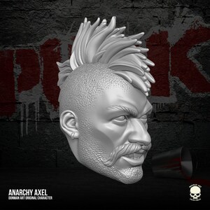 Dreadnok Head, Custom Goon GI Joe Classified 1/12 Scale Head Unpainted ...