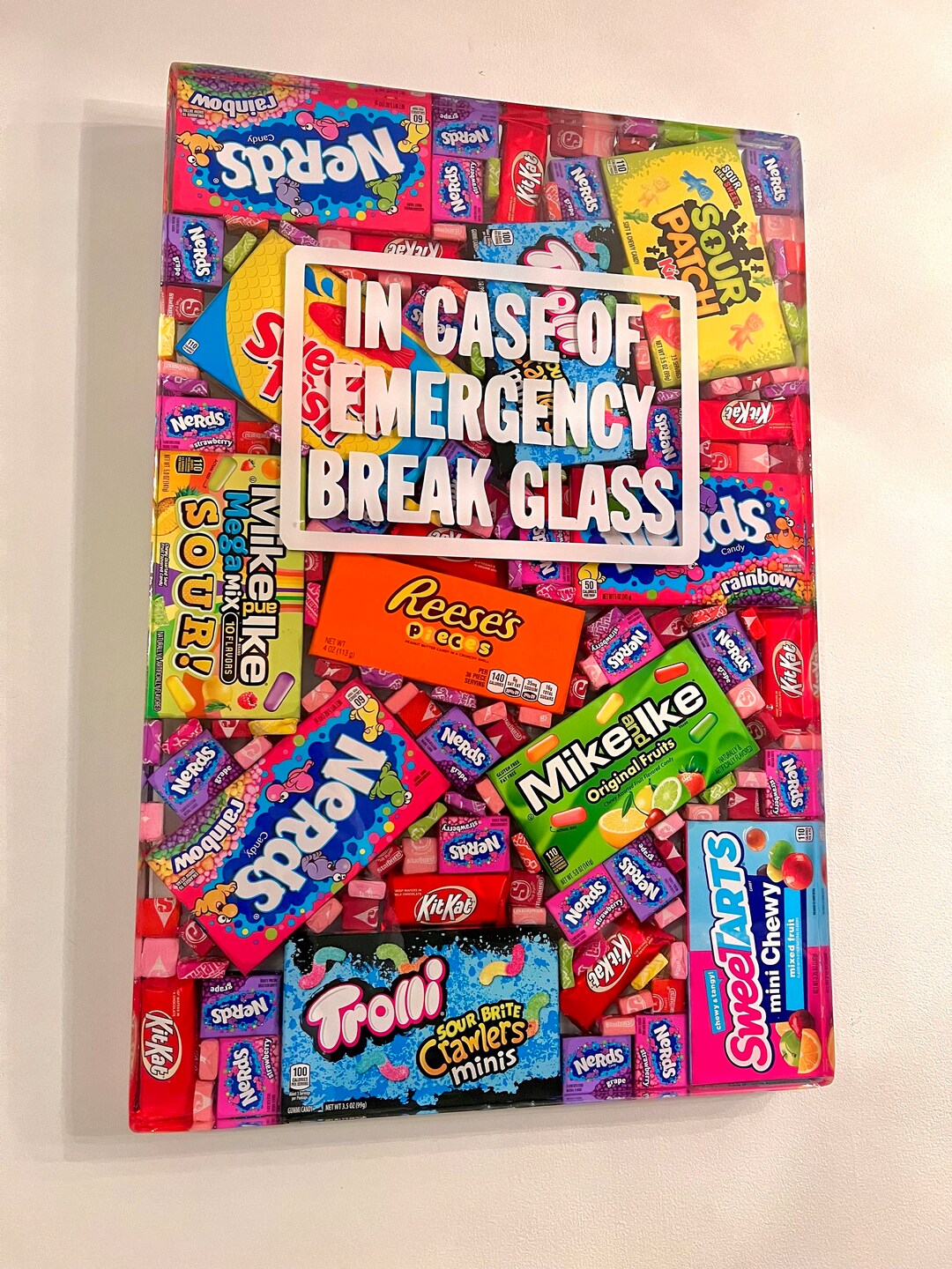 Multicolor Movie Theater Candy Resin Wall Art Piece in Case of ...