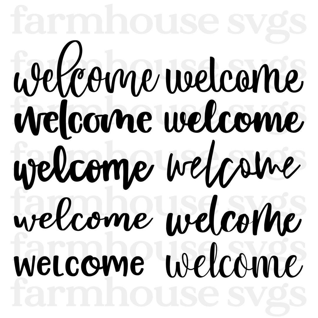 Welcome SVG Design Bundle | Farmhouse Style Cut Files for Cricut ...