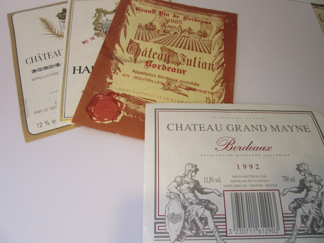 Vintage French Wine Labels/unused Piece of Original French Ephemera ...