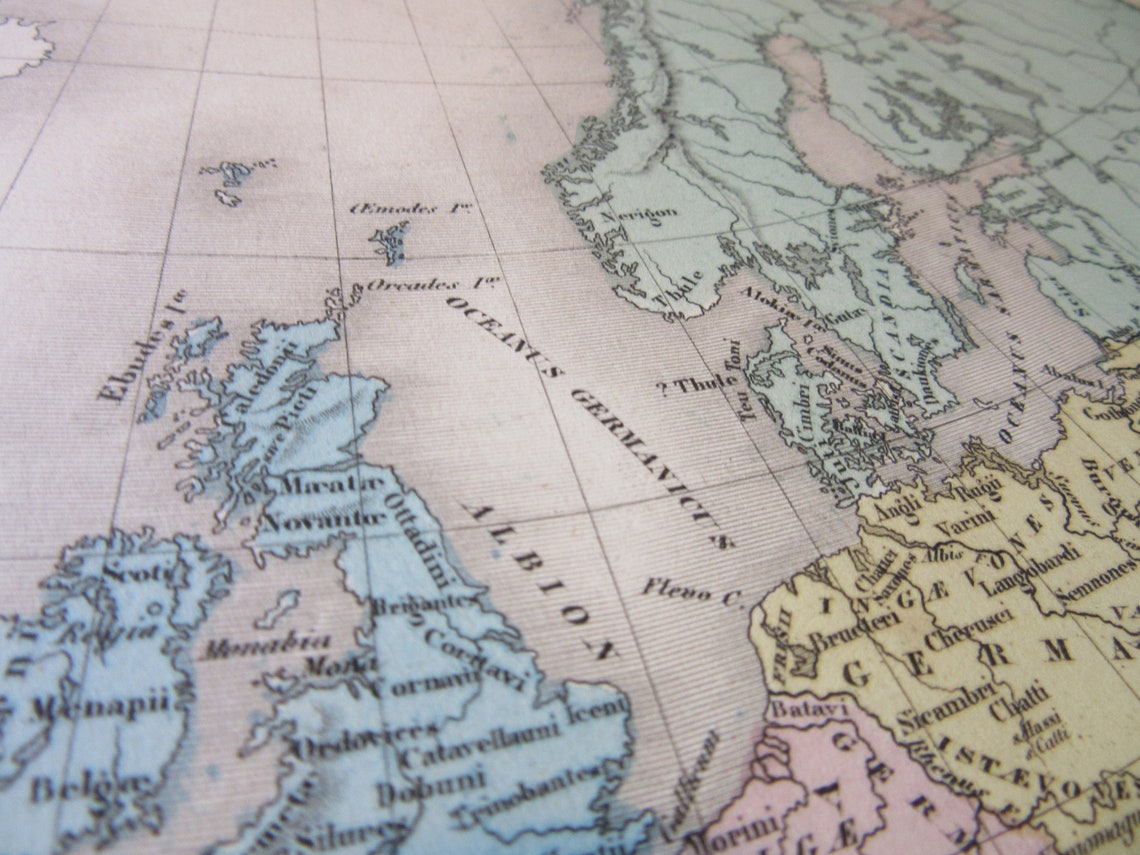 Old Vintage French Map of Europe for Art/cartography/map - Etsy