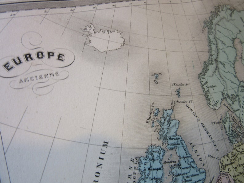 Old Vintage French Map of Europe for Art/cartography/map - Etsy