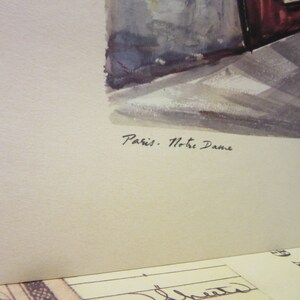 Mid-century Unframed Art, Claude Ducollet Lithograph, "paris -notre ...