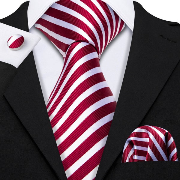 Red Striped Tie - Etsy