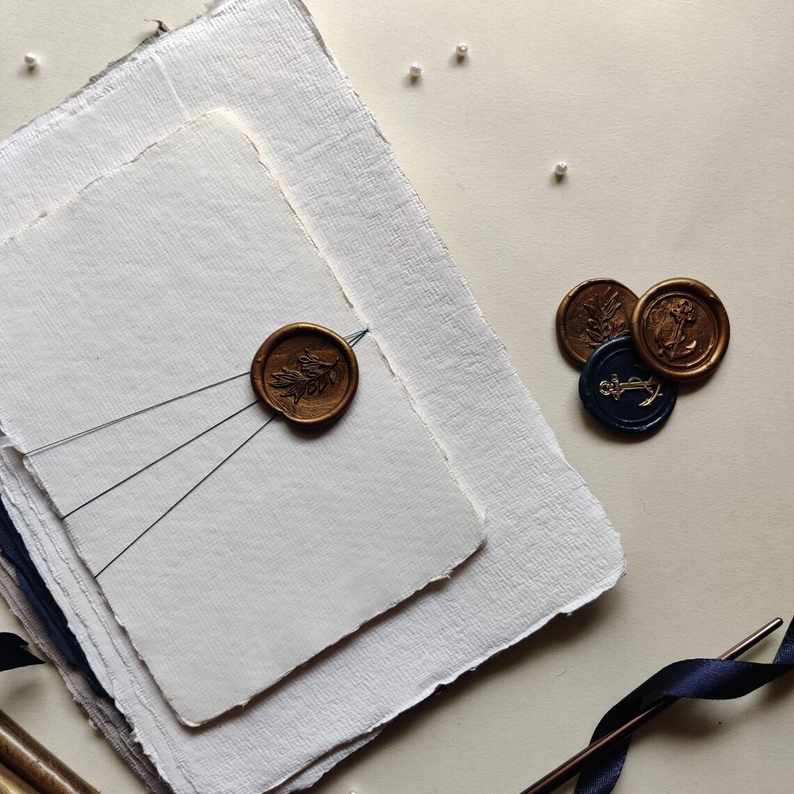 White handmade cotton rag paper A4 150gsm deckle edge paper | Etsy