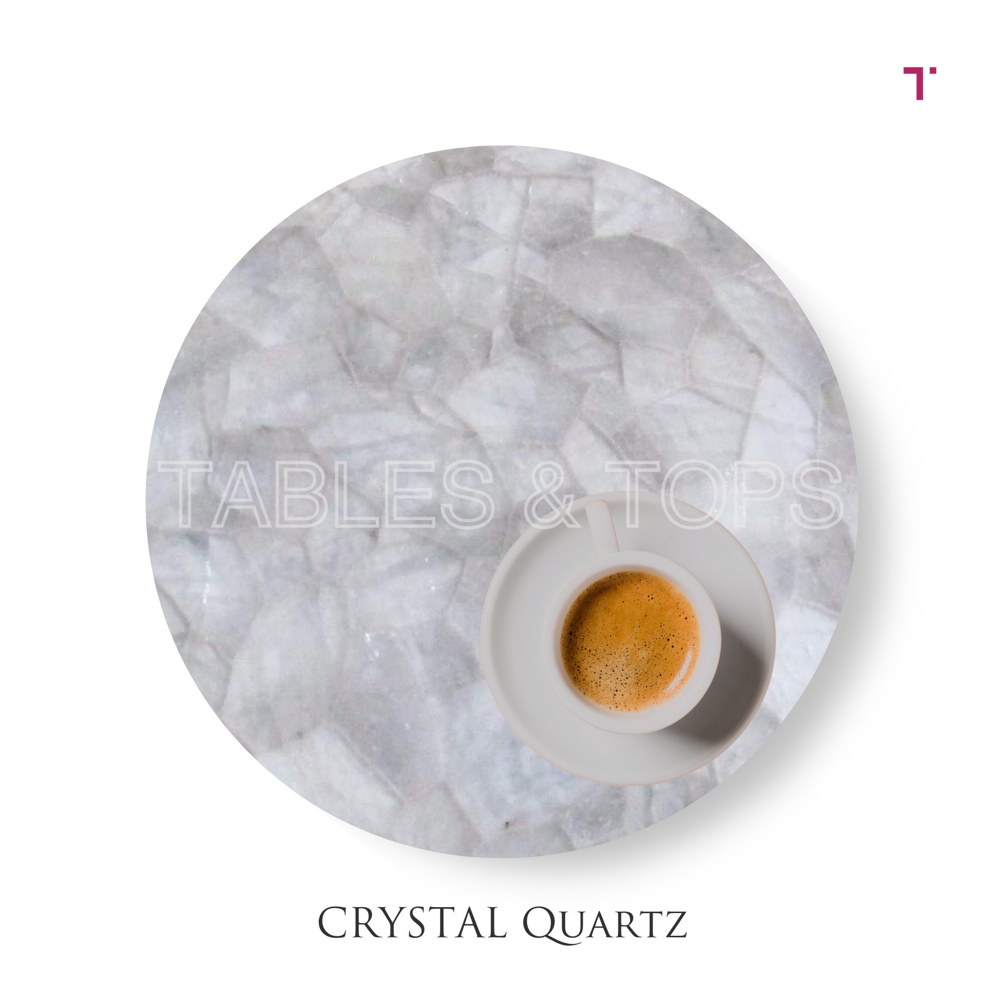 Crystal Quartz Table Top Kitchen Counter-top Semi Precious Stone ...