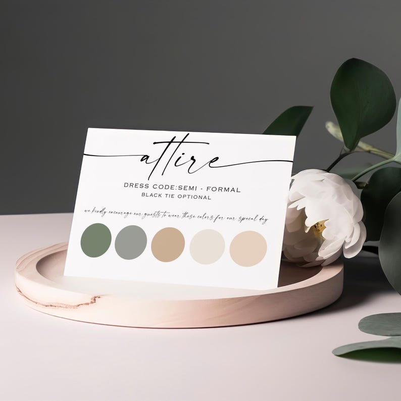 LINA - Wedding Attire Insert Template - Modern Minimalist Design ...