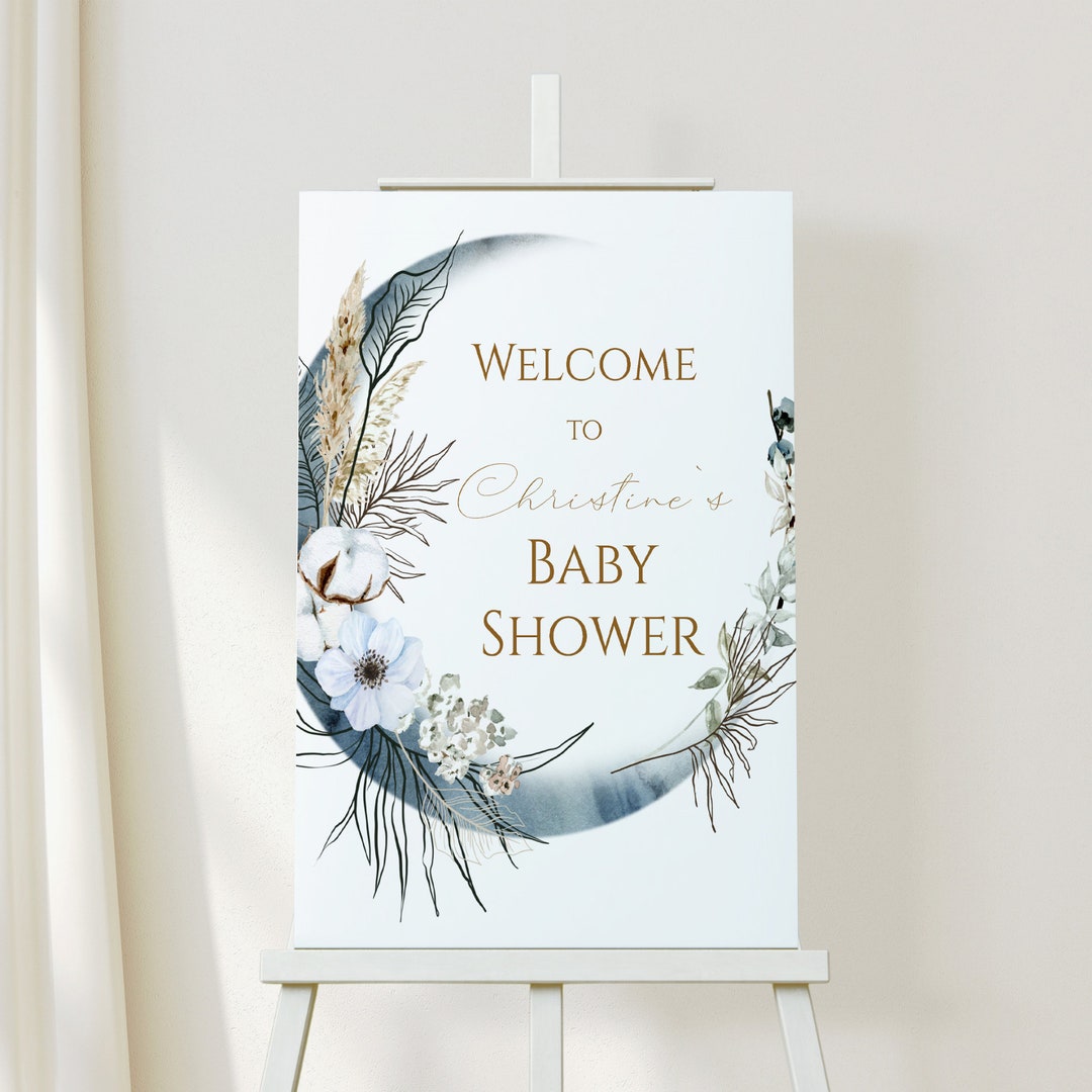 KAI - Baby Shower Boho Welcome Template,baby Sprinkle Welcome Sign,baby ...