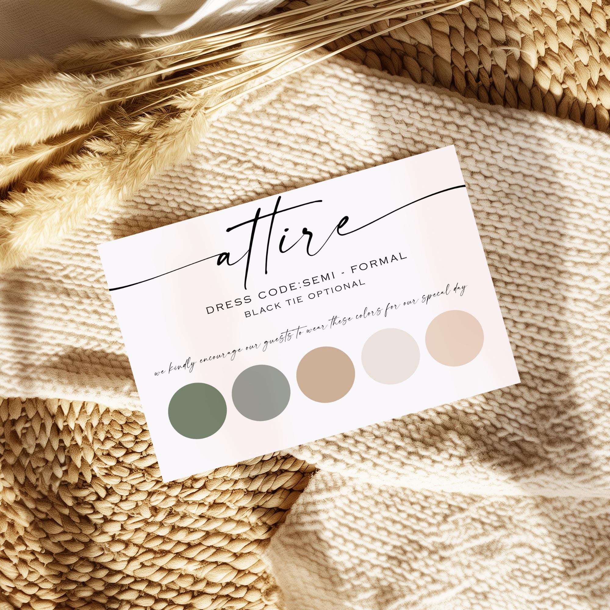 LINA - Wedding Attire Insert Template - Modern Minimalist Design ...