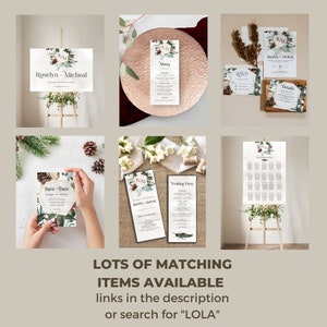 LOLA - Winter Wedding Welcome Signs Template, Download Editable Welcome ...