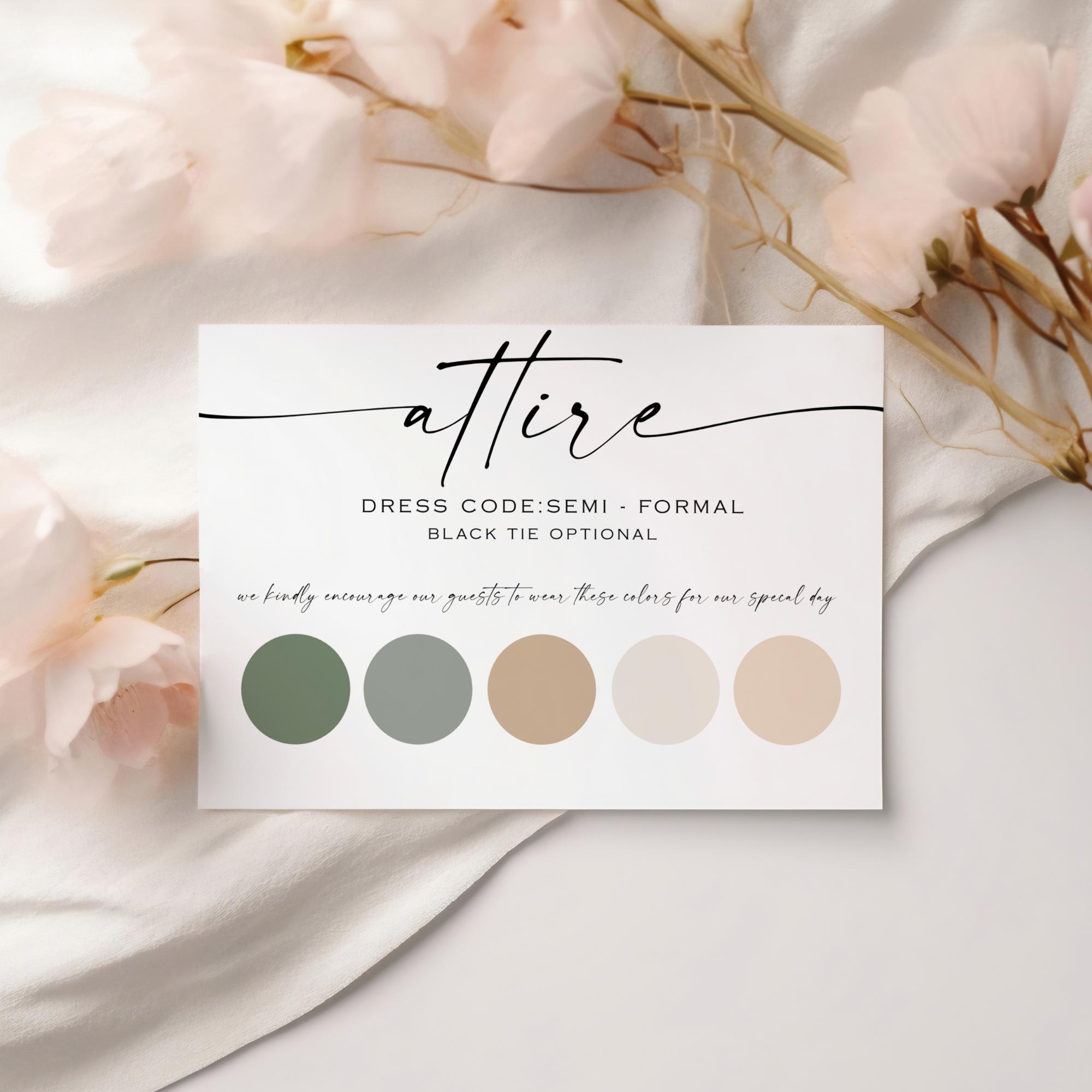 LINA - Wedding Attire Insert Template - Modern Minimalist Design ...