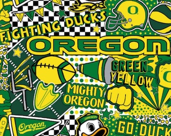 Oregon Ducks Fabric | Etsy