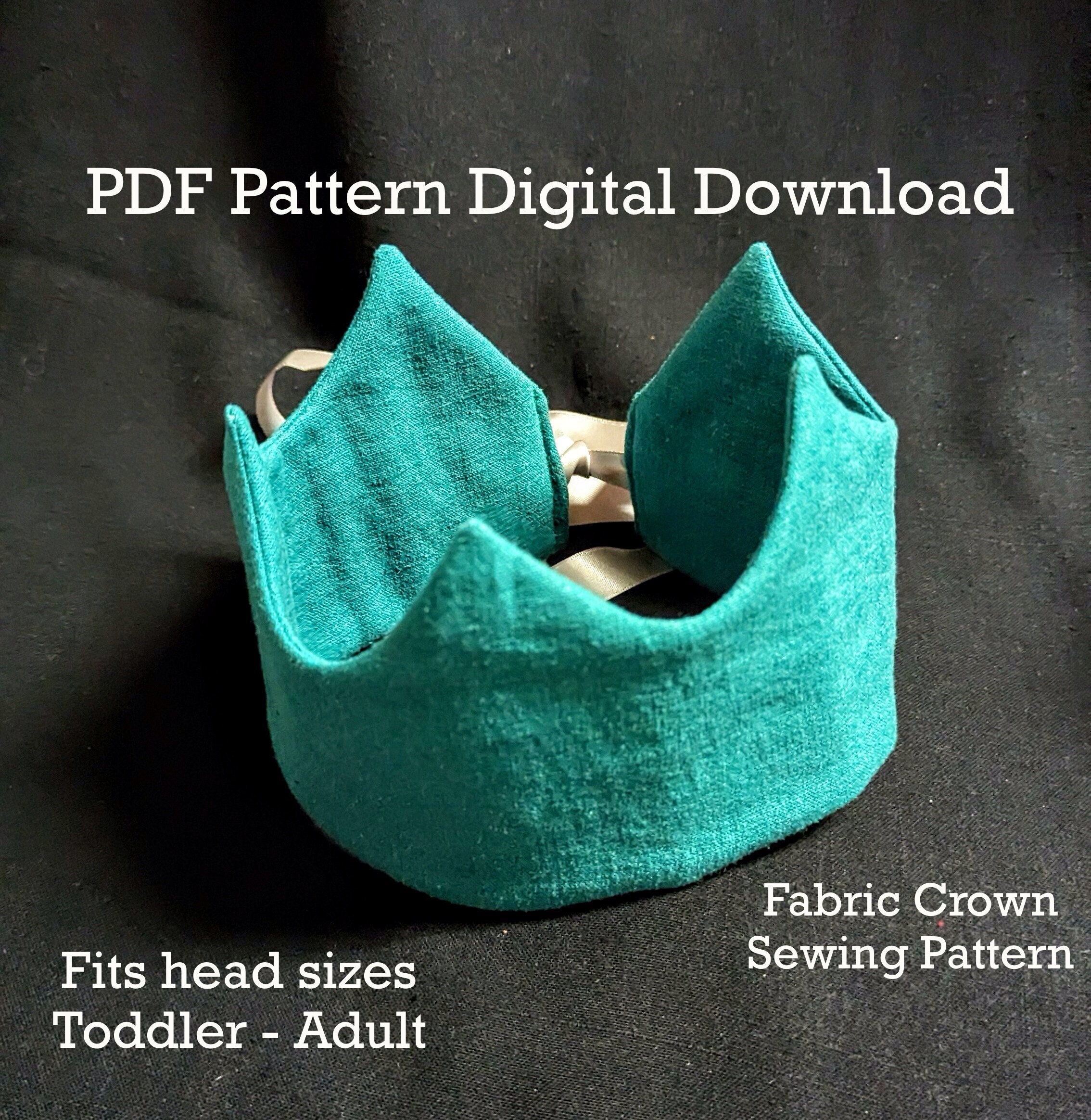 Fabric Crown Sewing PDF Pattern Digital Download Easy, Beginner ...