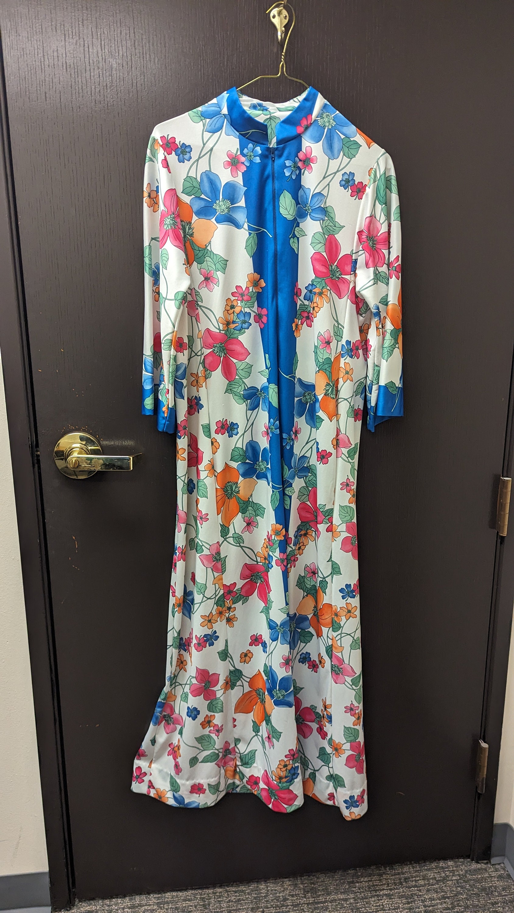 Vintage Floral EVELYN PEARSON 1960s Housecoat Caftan Robe Lounge ...