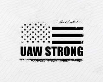 UAW Strike USA Flag SVG Labor Union Protest Digital - Etsy