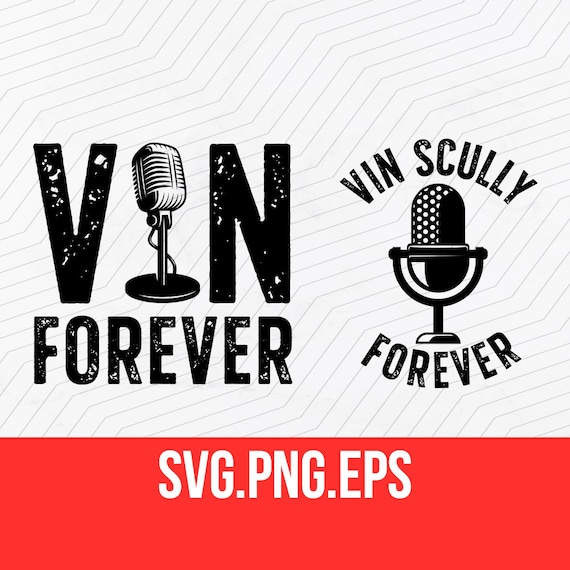 Vin Scully Mic SVG PNG and EPS - Etsy