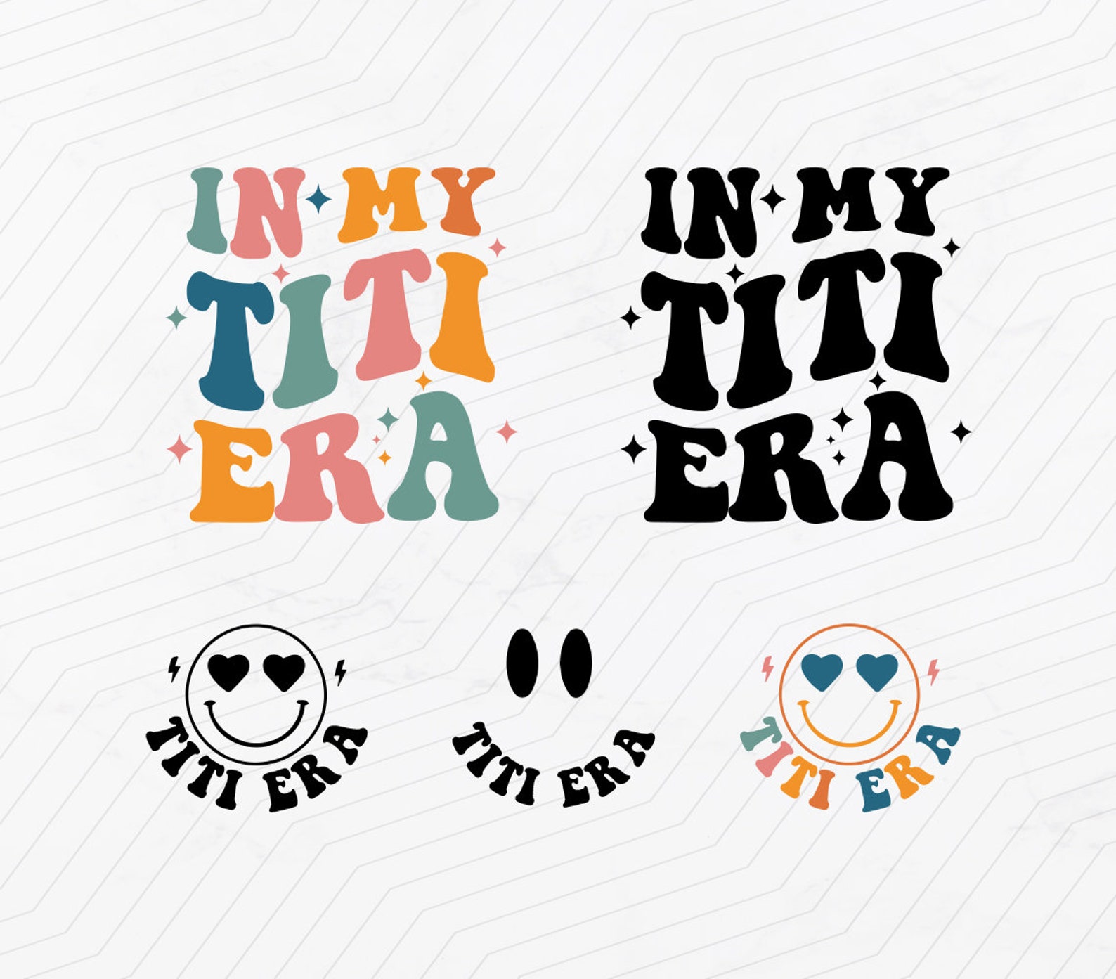 In My Titi Era Svg, Titi Shirt Svg, Groovy Titi Era, Retro Titi Svg ...