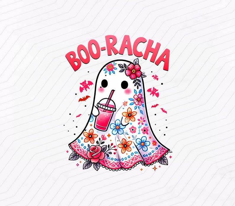 Boo-rracha Serape Ghost Png, Mexican Serape Halloween Png, Drunk Ghost ...