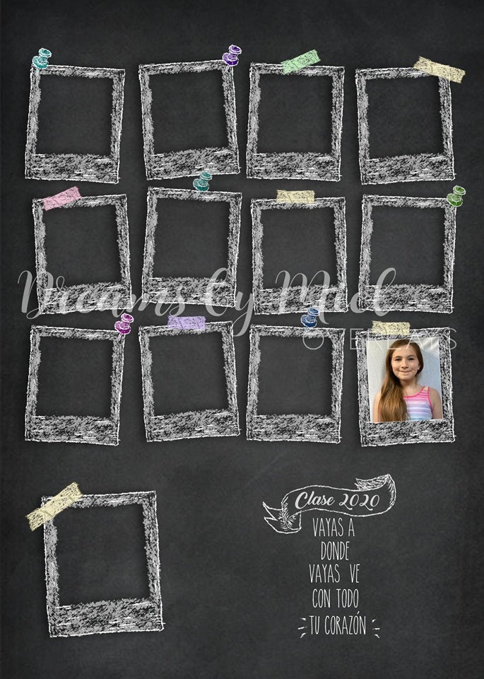 Template Graduation Class 2020 Chalk Board - Etsy