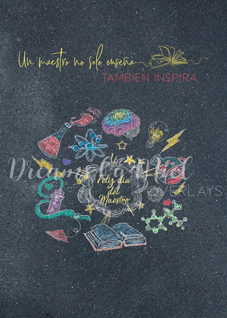 Overlay Happy Teacher's Day Sidewalk Chalk Art - Etsy