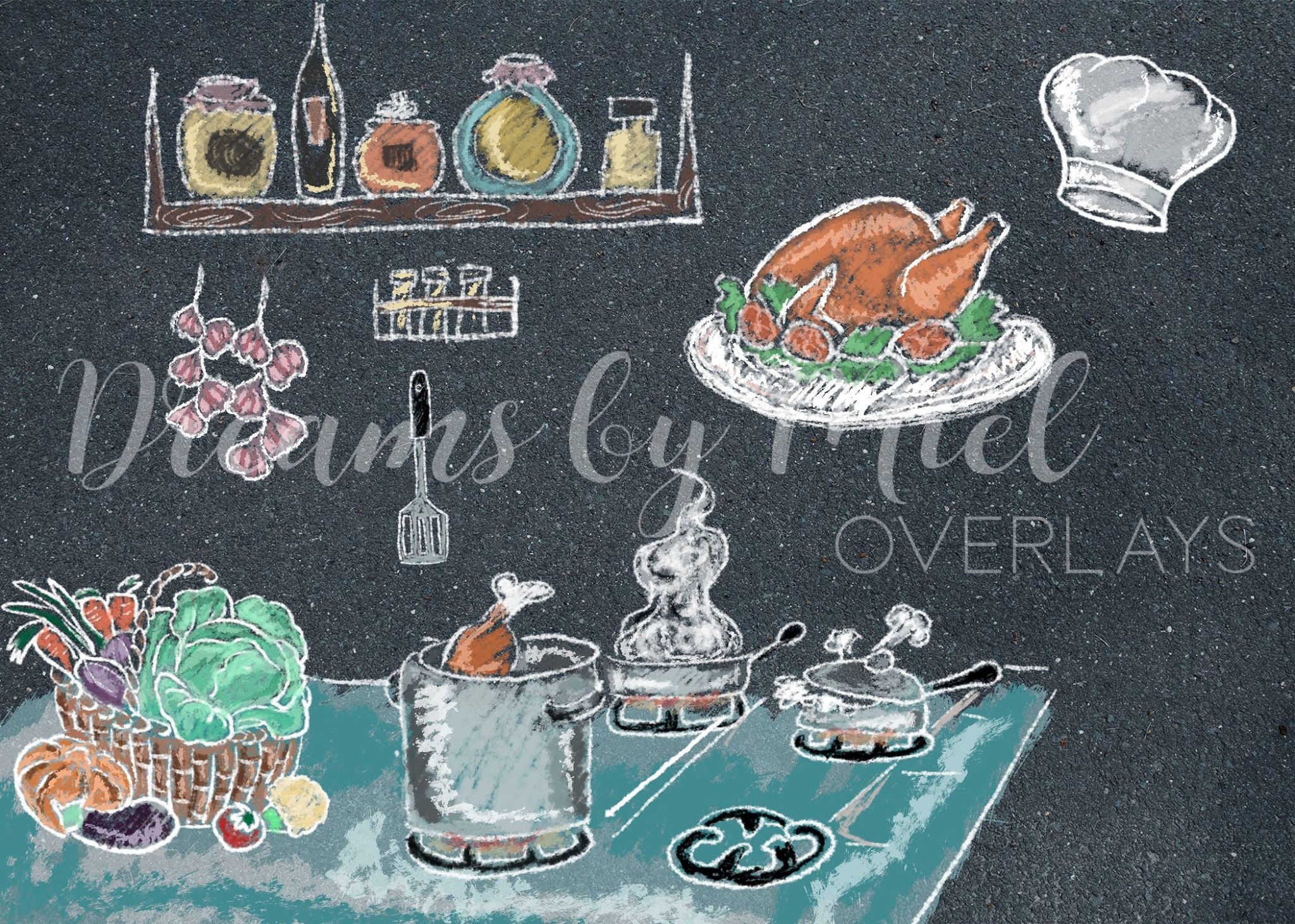 Overlay Mom's Set Sidewalk Chalk Art - Etsy