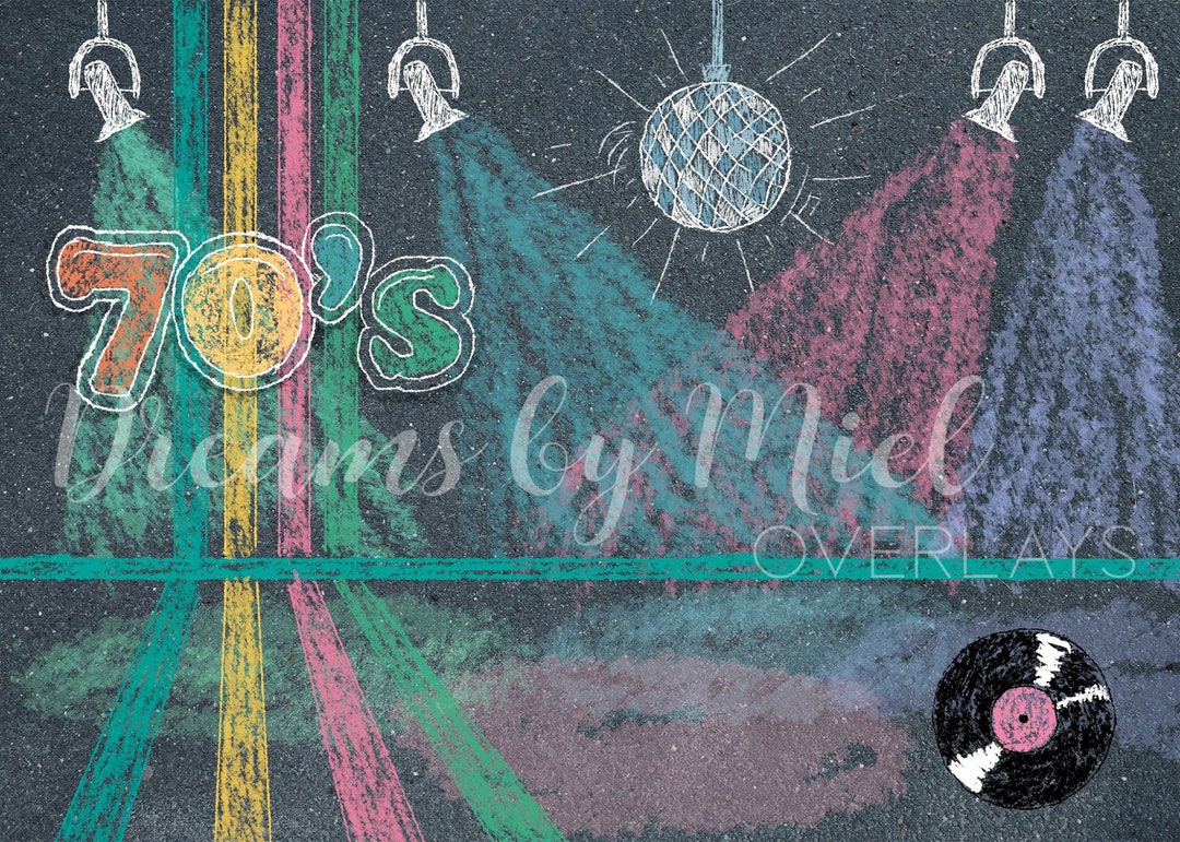 Overlay Disco Sidewalk Chalk Art - Etsy