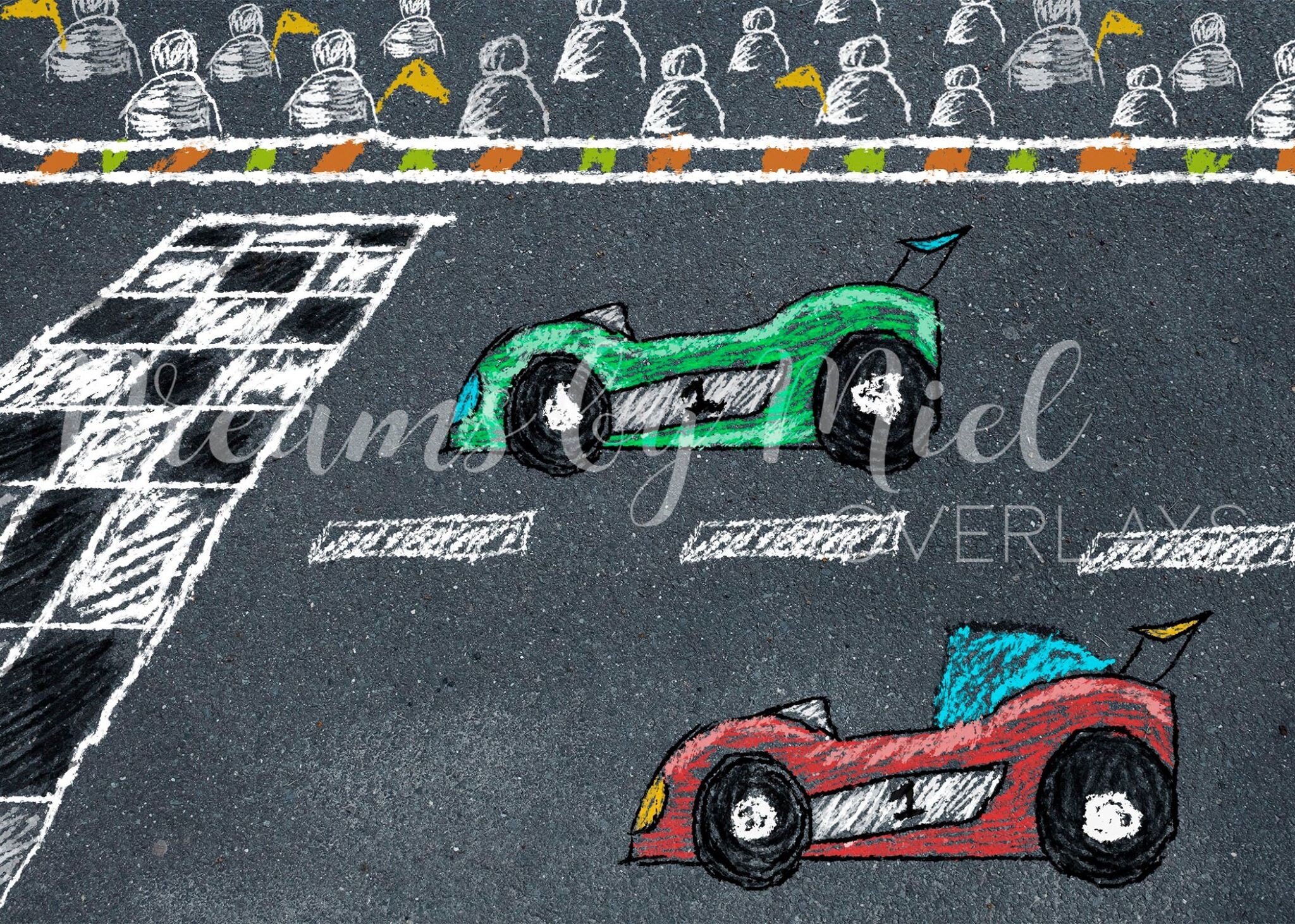 Overlays Cars Sidewalks Chalk Art - Etsy