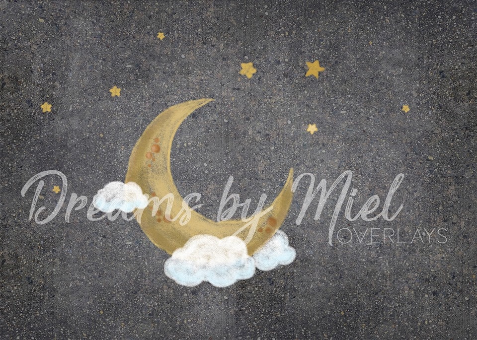 Overlay Moon Sidewalk Art - Etsy
