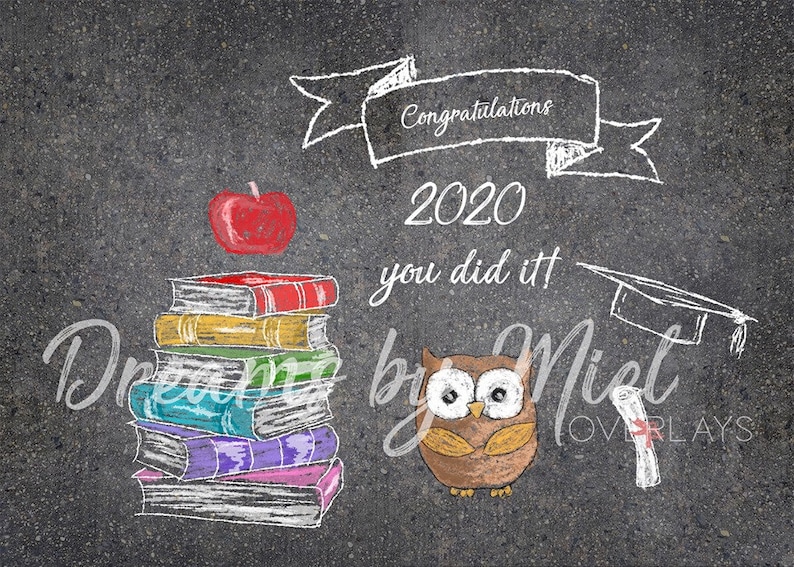 Overlay Graduation Sidewalk Chalk Art - Etsy