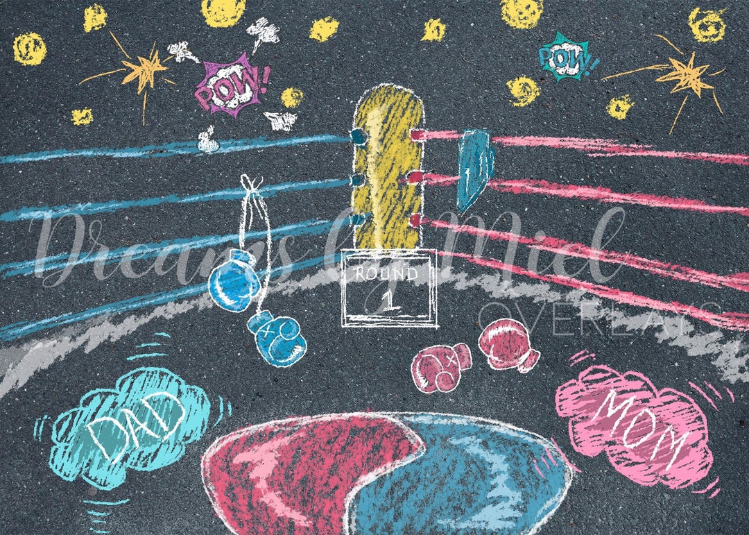 Overlay Boxing Sidewalk Chalk Art - Etsy