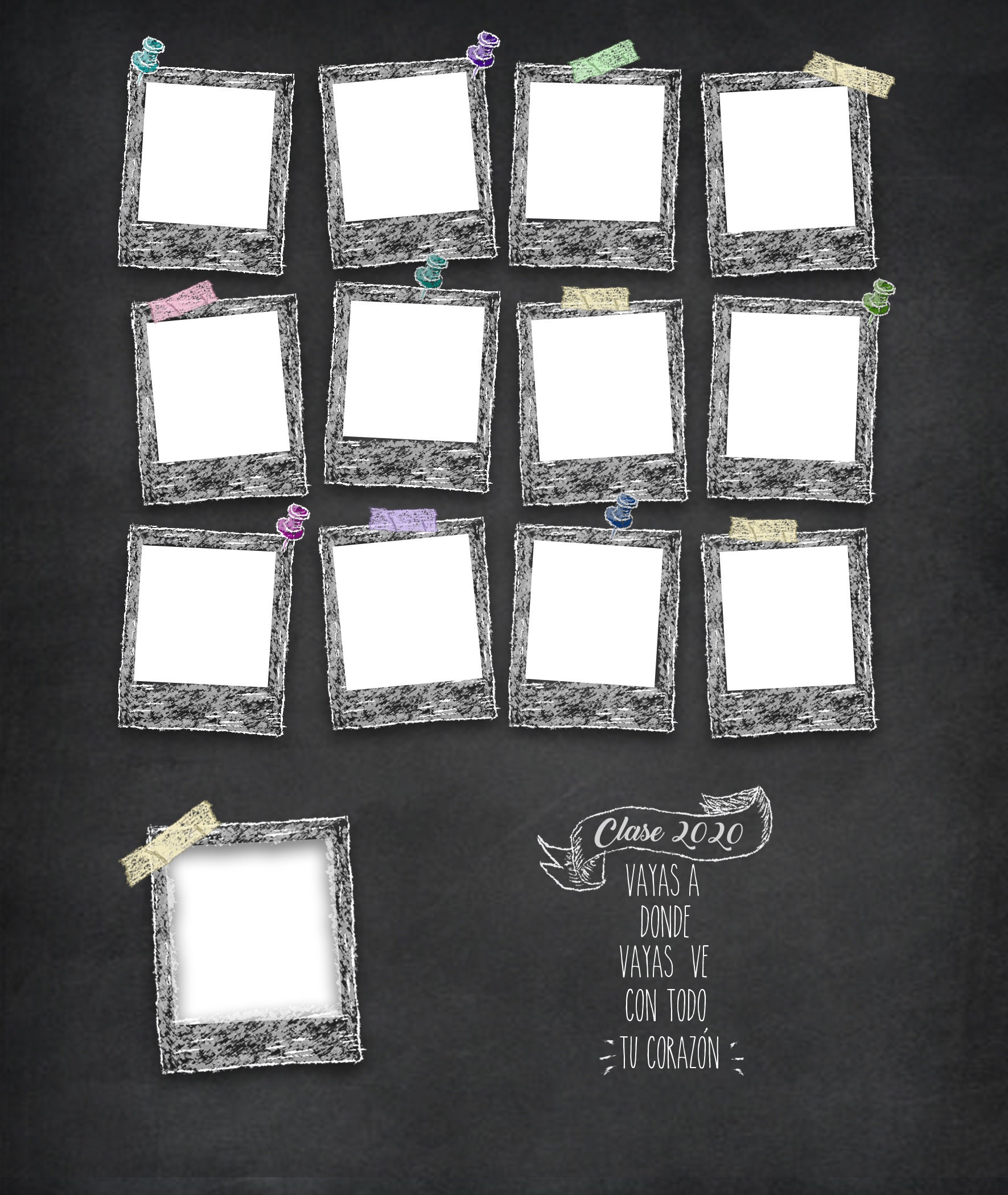 Template Polaroid Chalk Board - Etsy